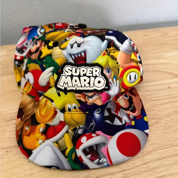 Nintendo | Accessories | Nintendo Super Mario Rubber Patch Youth Hat ...